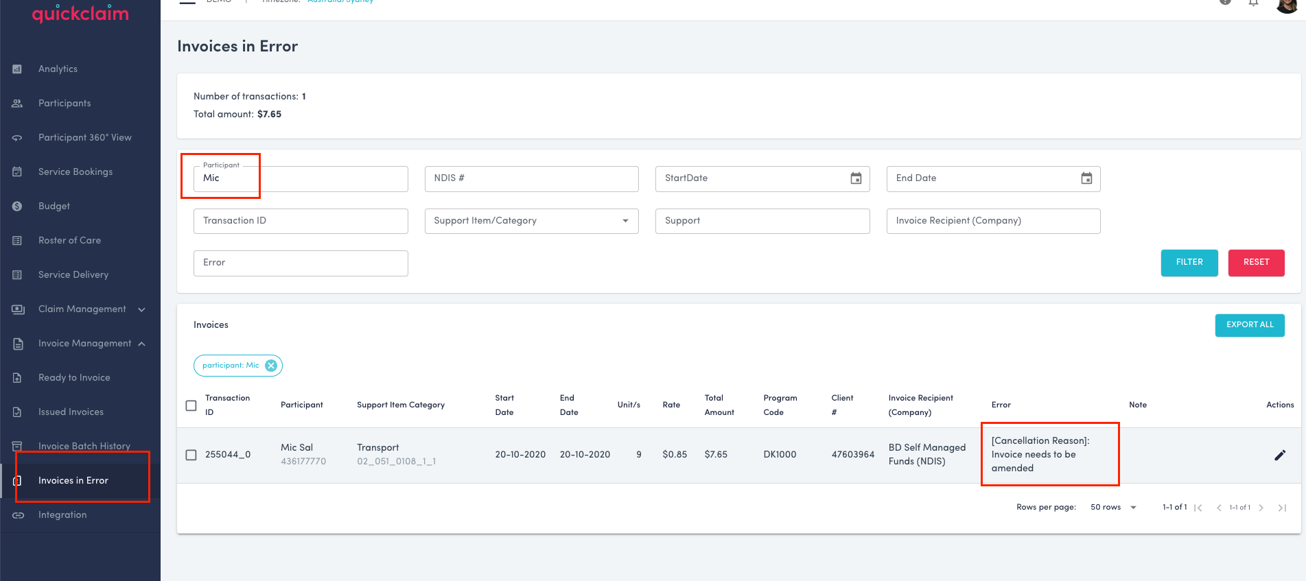 How to cancel/amend invoices or invoice line items