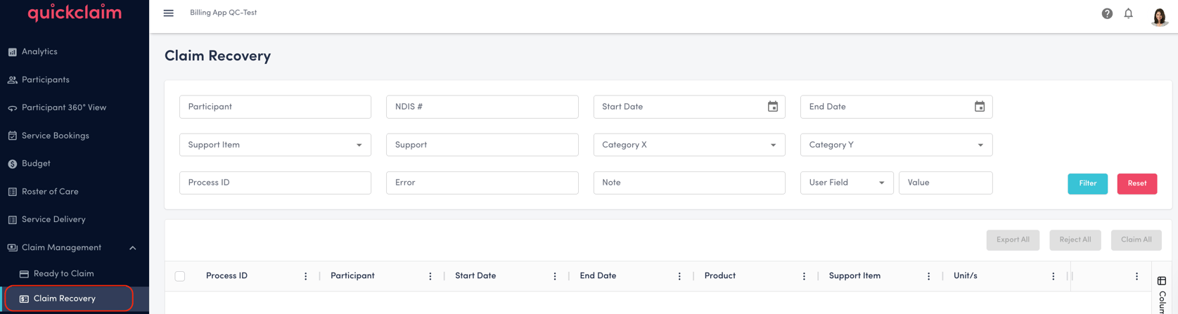 Fixing claim errors