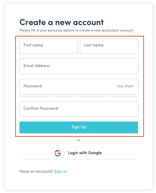 How to sign up and sign in