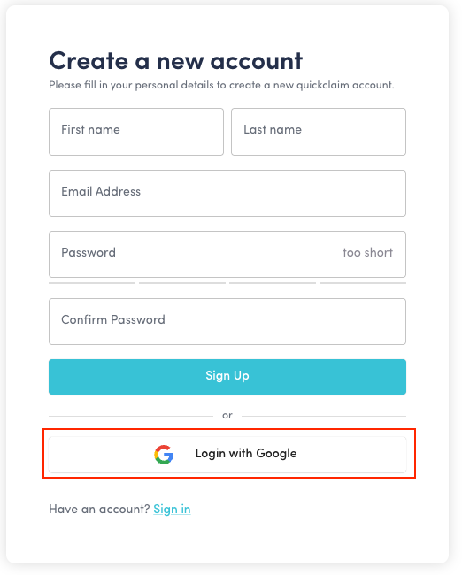 How to sign up and sign in