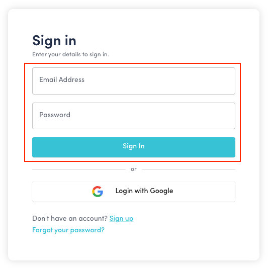 How to sign up and sign in