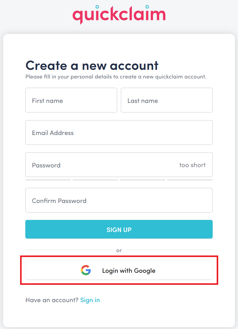 How to sign up and sign in